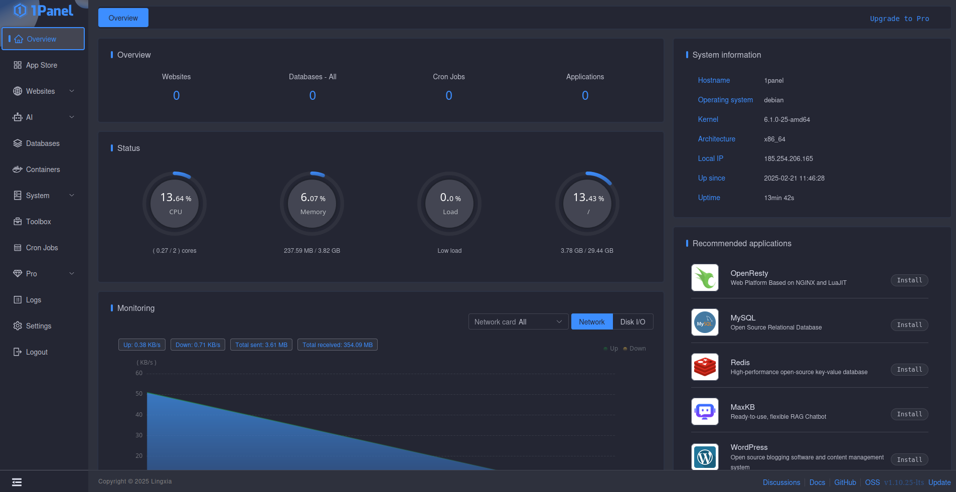 Instalación de 1Panel en Ubuntu 24.04