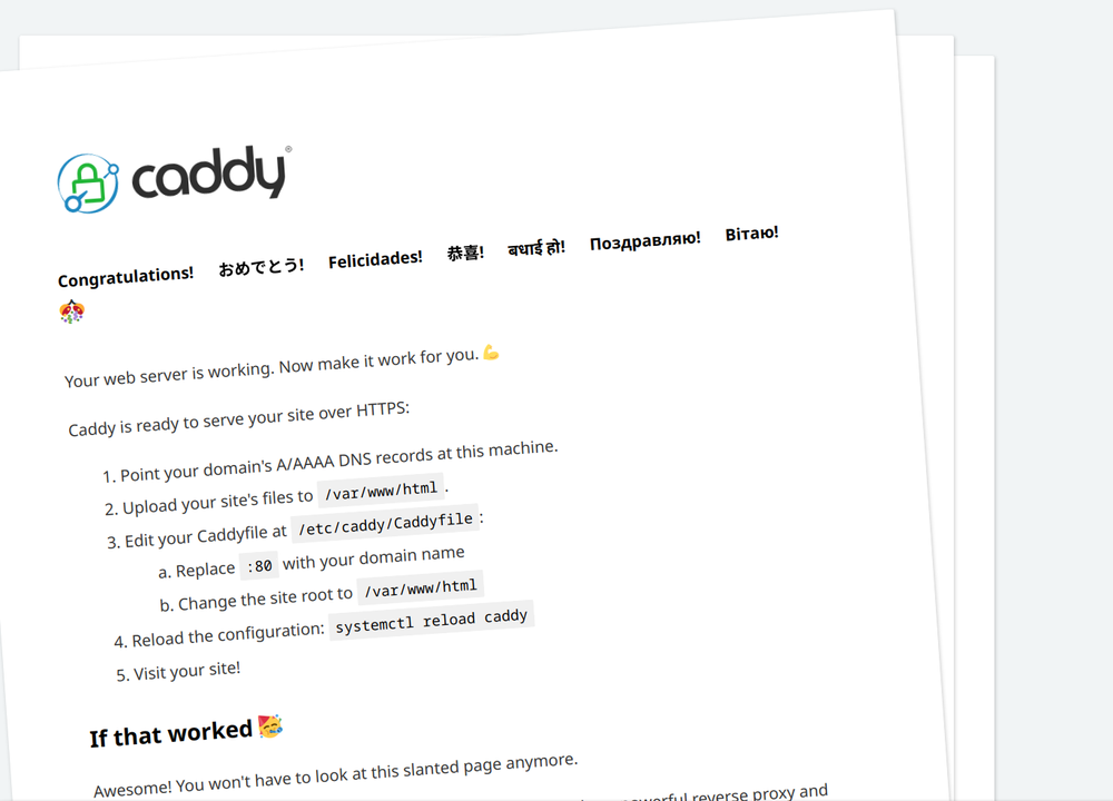 Instalar Caddy Web Server en Alpine Linux