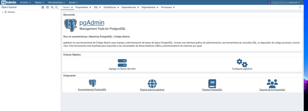 Instalación de pgAdmin para gestionar PostgreSQL